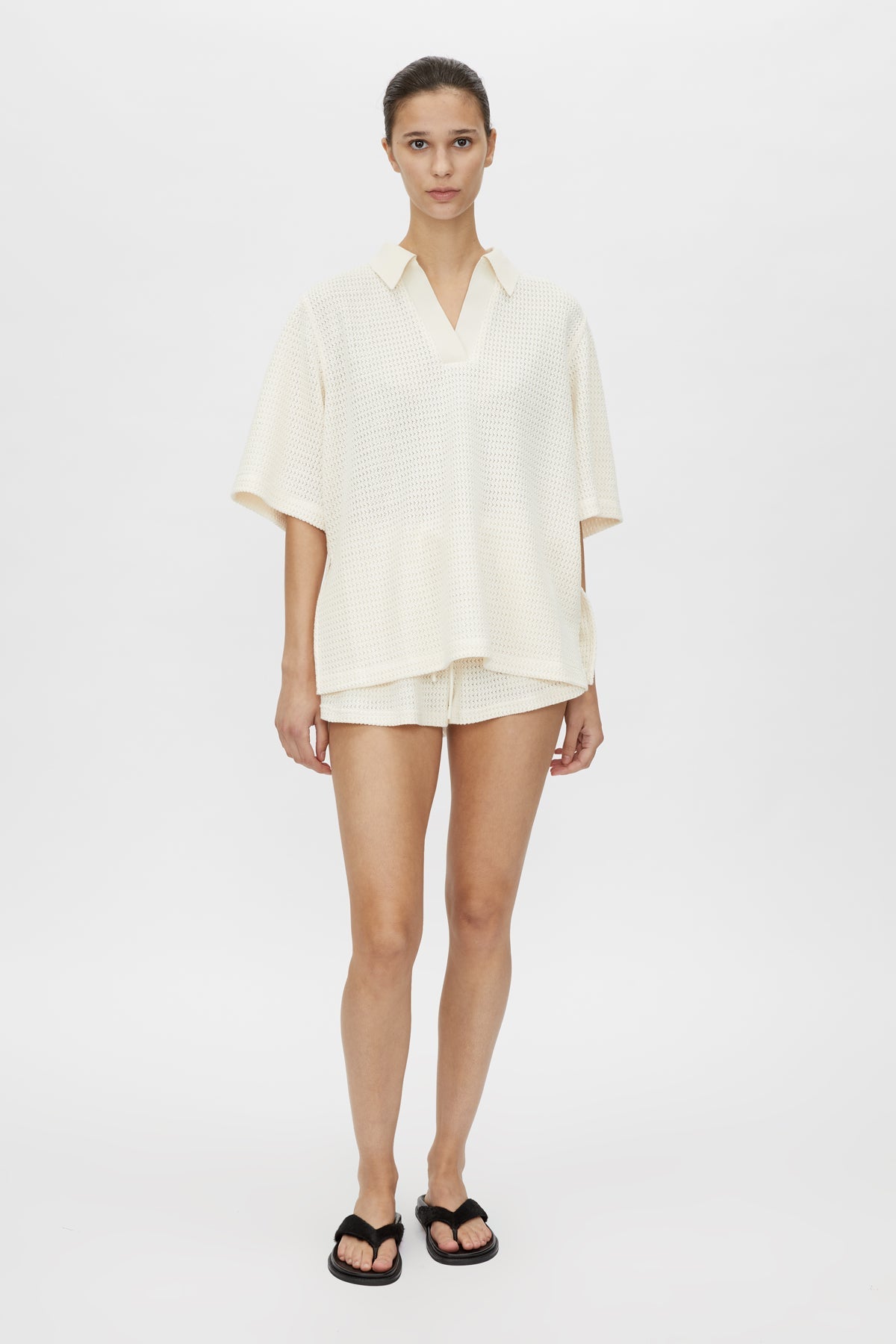 Turrell Collared Tee in Ivory White - CAMILLA AND MARC® C&M – CAMILLA ...